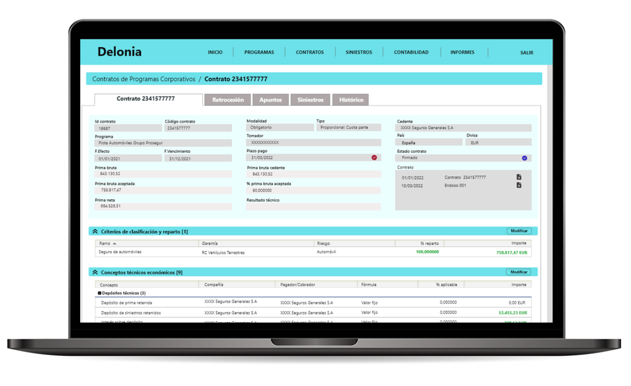 Plataforma de Reaseguro | Delonia Software - Soluciones y Servicios IT