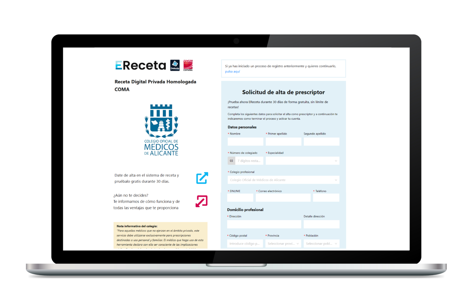 The Alicante Medical Association commits to the EReceta Delonia Private ...